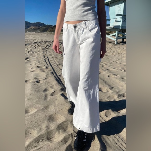 Brandy Melville | Pants & Jumpsuits | Brandy Melville White Gracie Pants | Poshmark